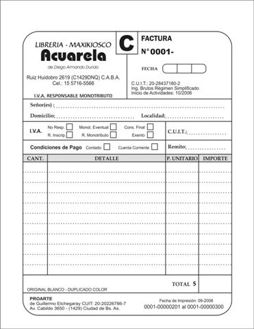 Concepto de factura - Definición en DeConceptos.com